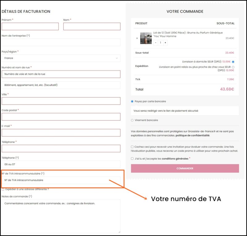 TVA intracommunautaire - Grossiste de France Distribution