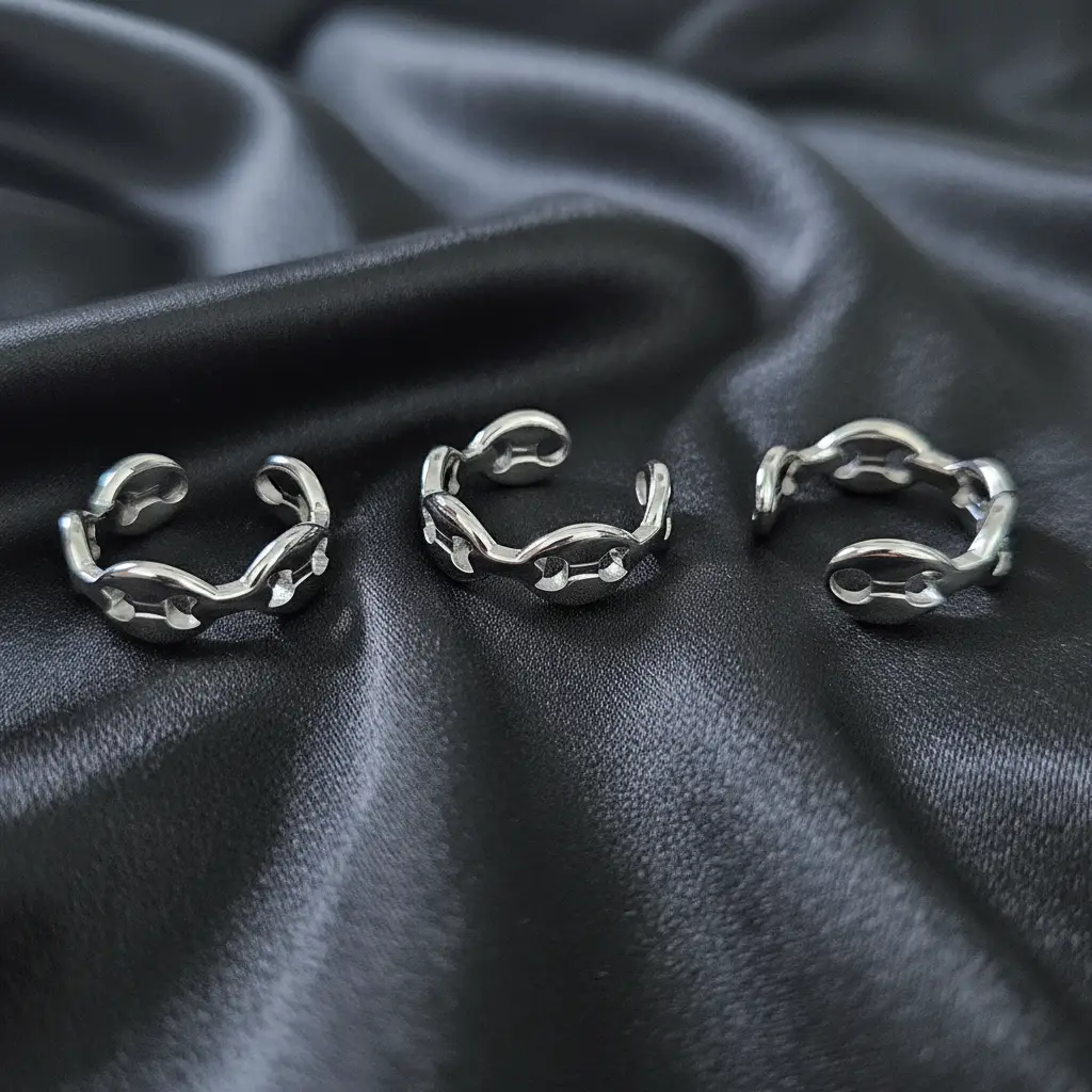 Set of 3 (€2 each): Silver Stainless Steel Rings – Adjustable and ...