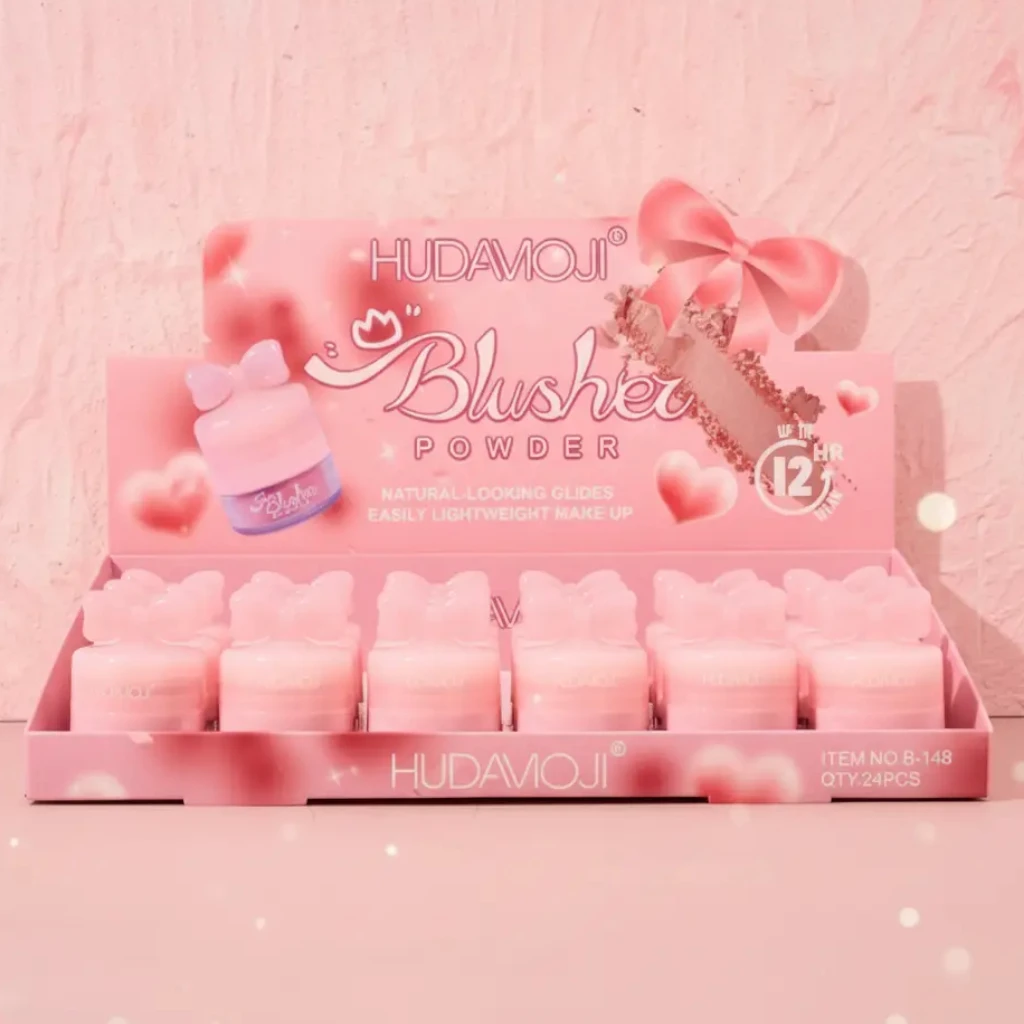 Display of 24 (€1,50 each): 🎀 HUDA MOJI Blush Powder B-148 - Natural ...